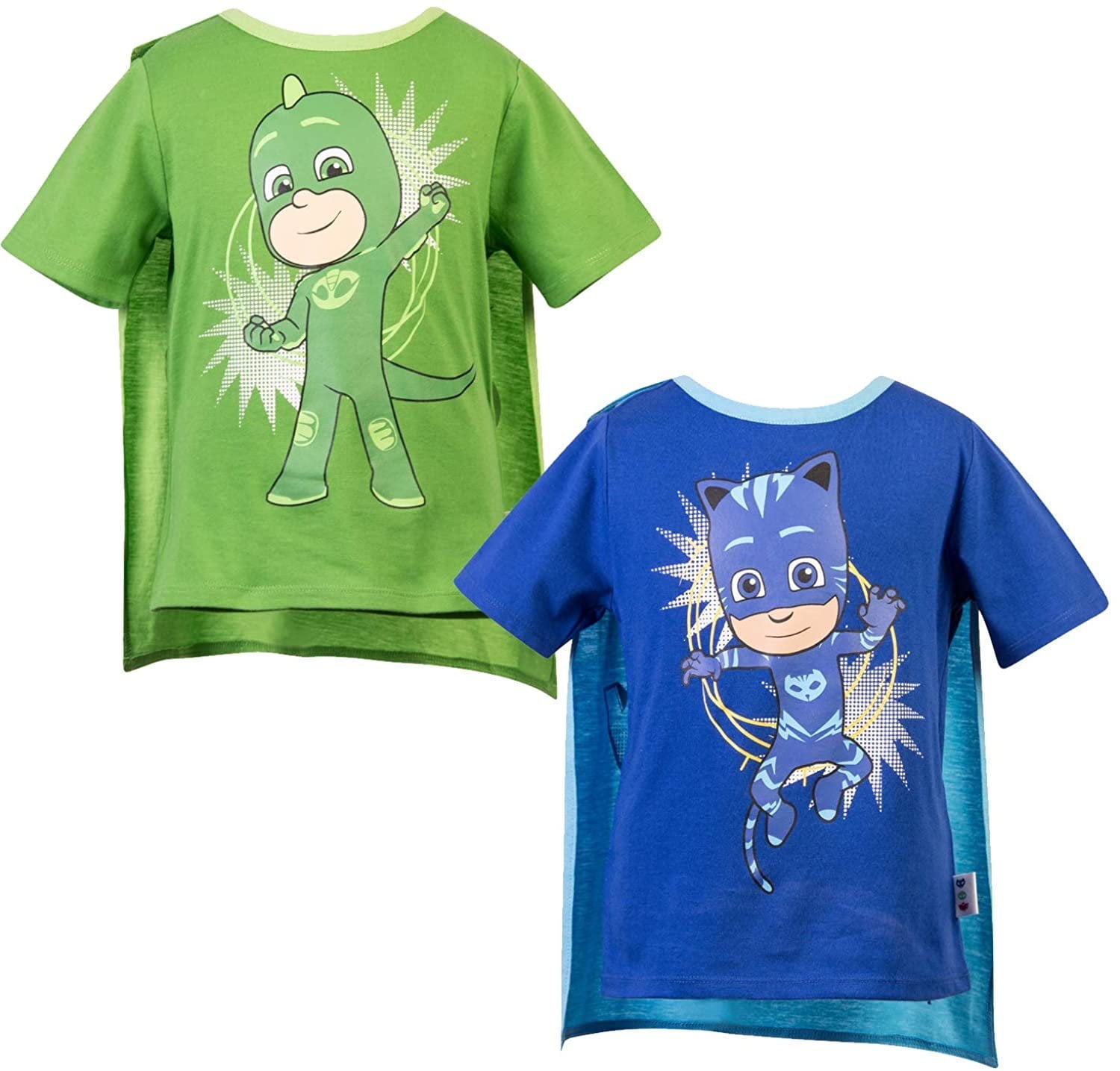 PJ Masks Short Sleeve T-Shirt - 2 Pack of PJMASKS Catboy & Gekko Short ...