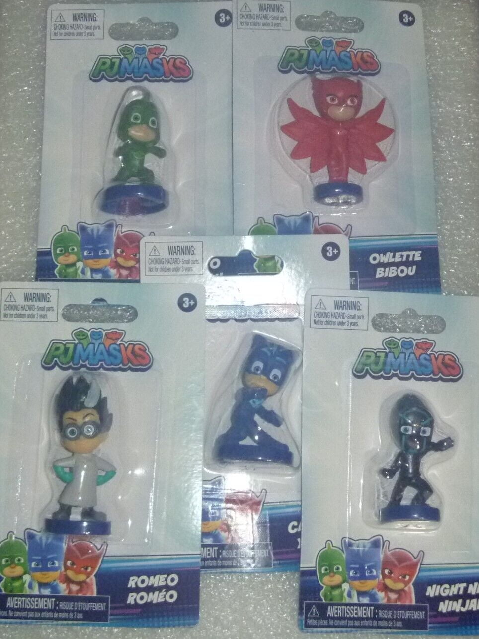 PJ Masks Single Mini Figurines, 2.125-in. Tall Set of 5 - Walmart.com