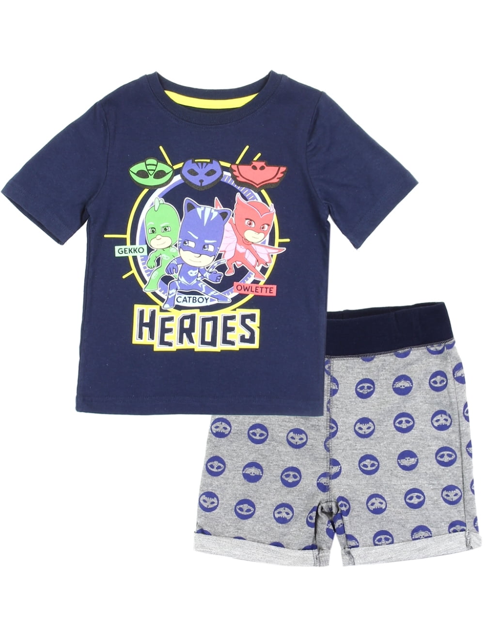 PJ Masks T-Shirt and Knit Shorts Set (Toddler Boys) - Walmart.com