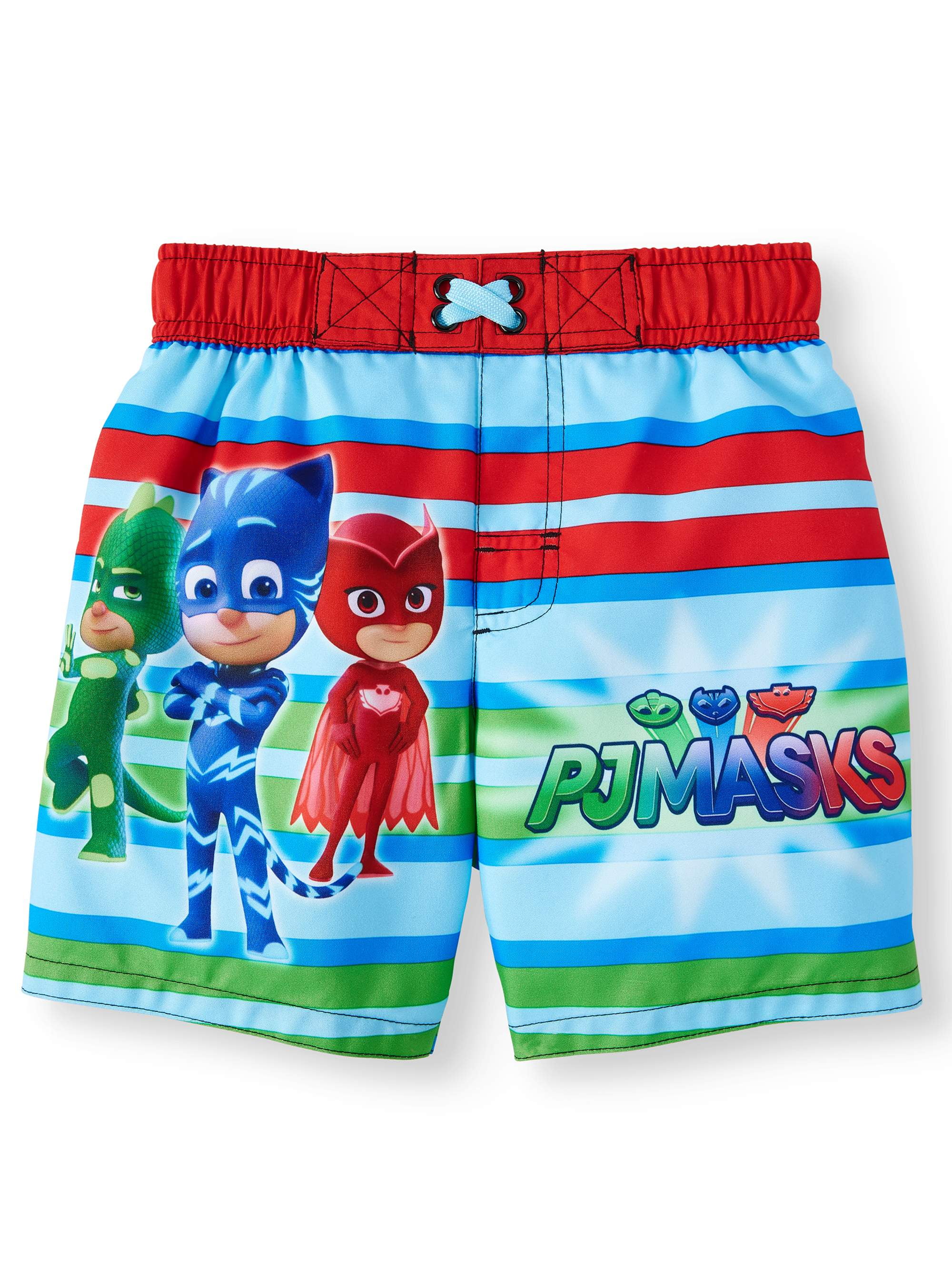 PJ Masks Toddler Boys' Swim Trunks Catboy Owlette & Gekko - Red/Green ...