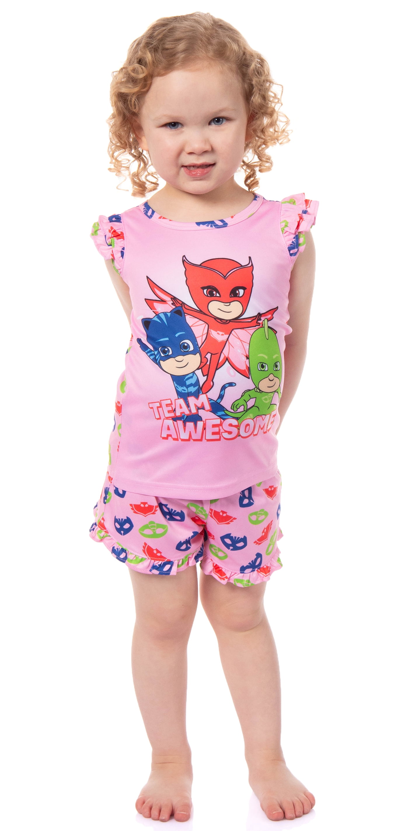 PJ Masks Toddler Girls' Gekko Catboy Owlette Sleep Pajama Sleep Set ...