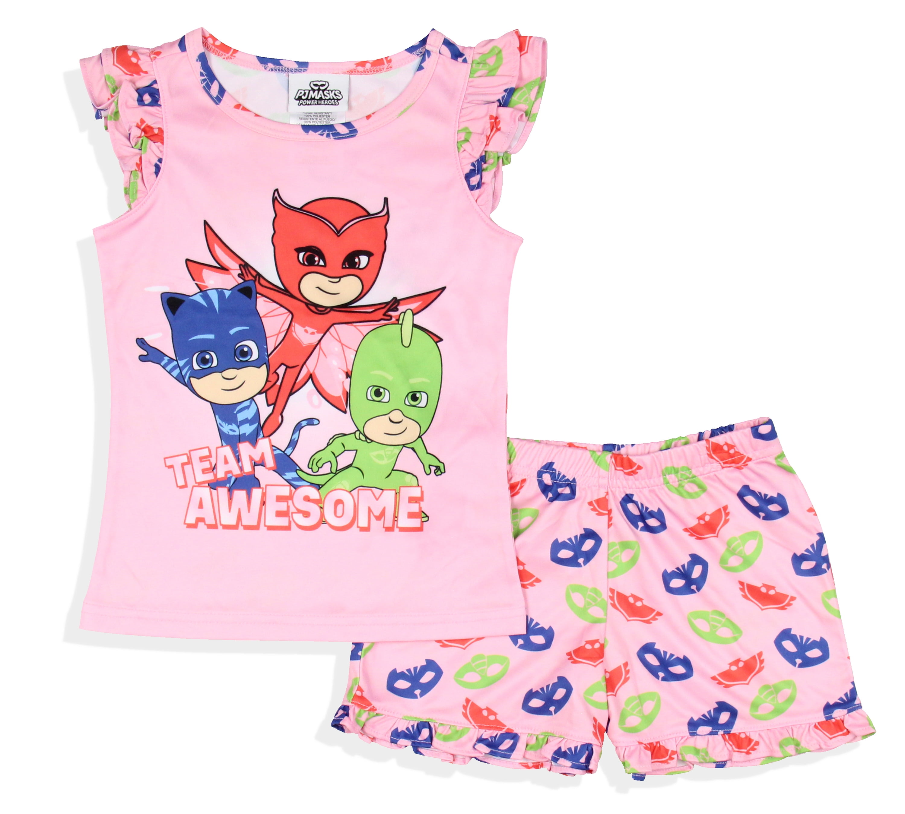PJ Masks Toddler Girls' Gekko Catboy Owlette Sleep Pajama Sleep Set ...