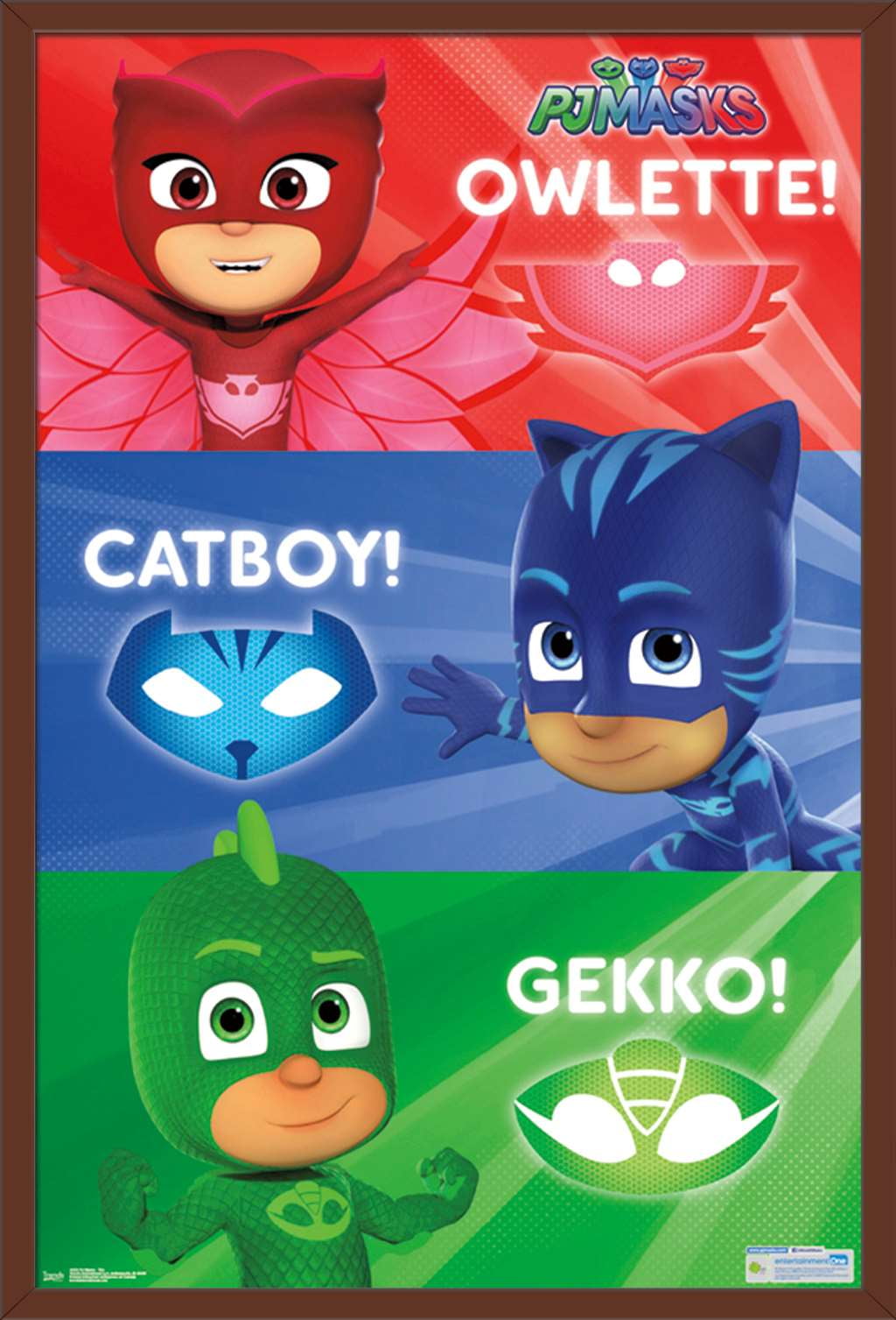 PJ Masks - Trio Wall Poster, 22.375" x 34", Framed - Walmart.com