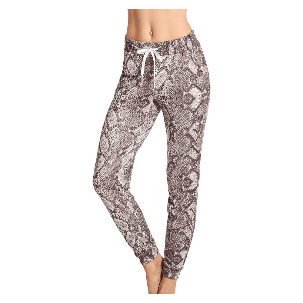 PJ Salvage Women's Loungewear Snake Bite Banded Pant, Cocoa, M ...