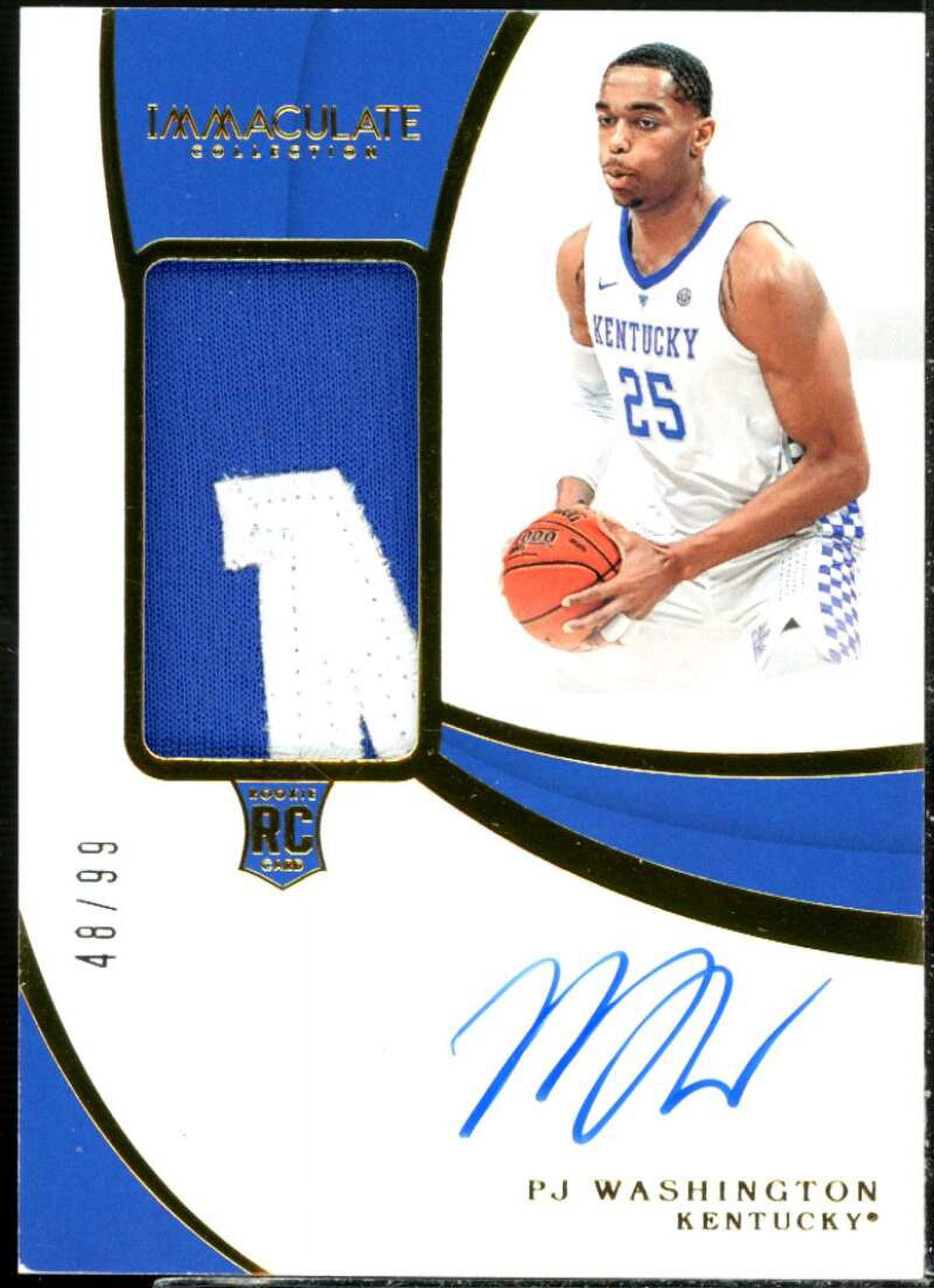 PJ Washington 2019 Immaculate Collection Collegiate Premium Patches ...