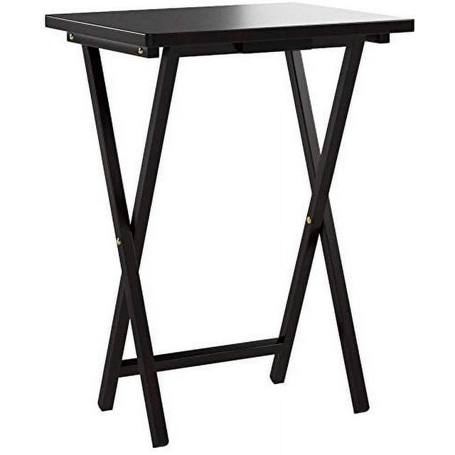 PJ Wood Folding TV Tray & Snack Table - Espresso - Walmart.com