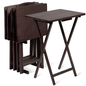 Shop Folding Snack Tables and Tray Sets for Home in Multiple Finishes