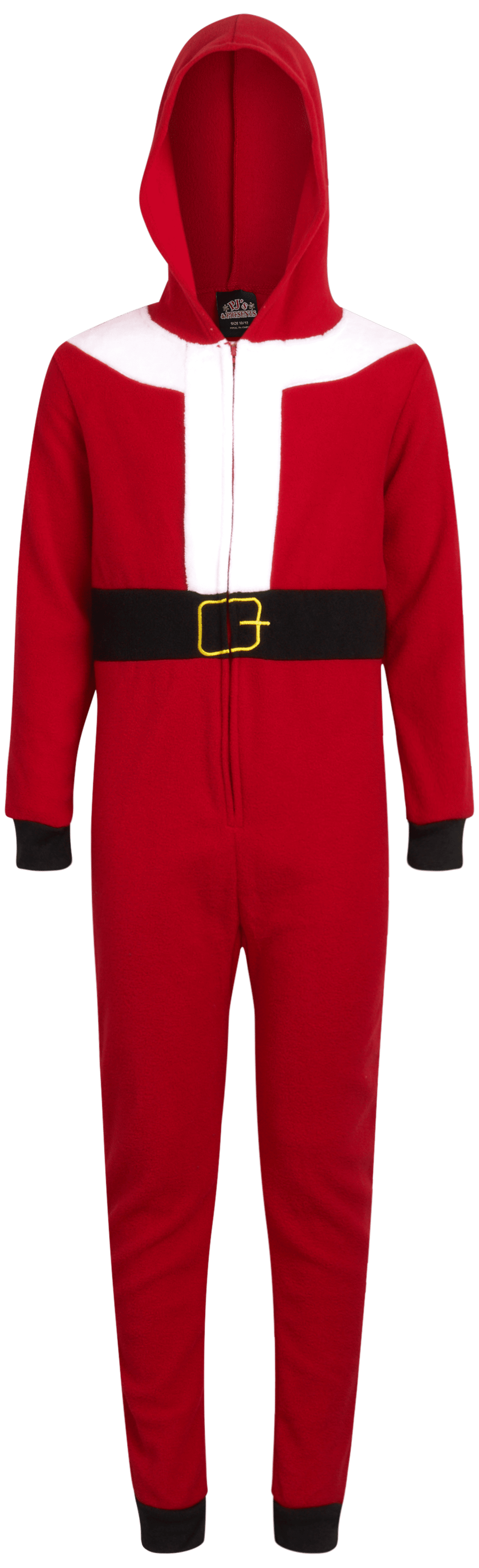 PJ's & Presents Boys' Christmas Pajamas - One Piece Fleece Hooded ...