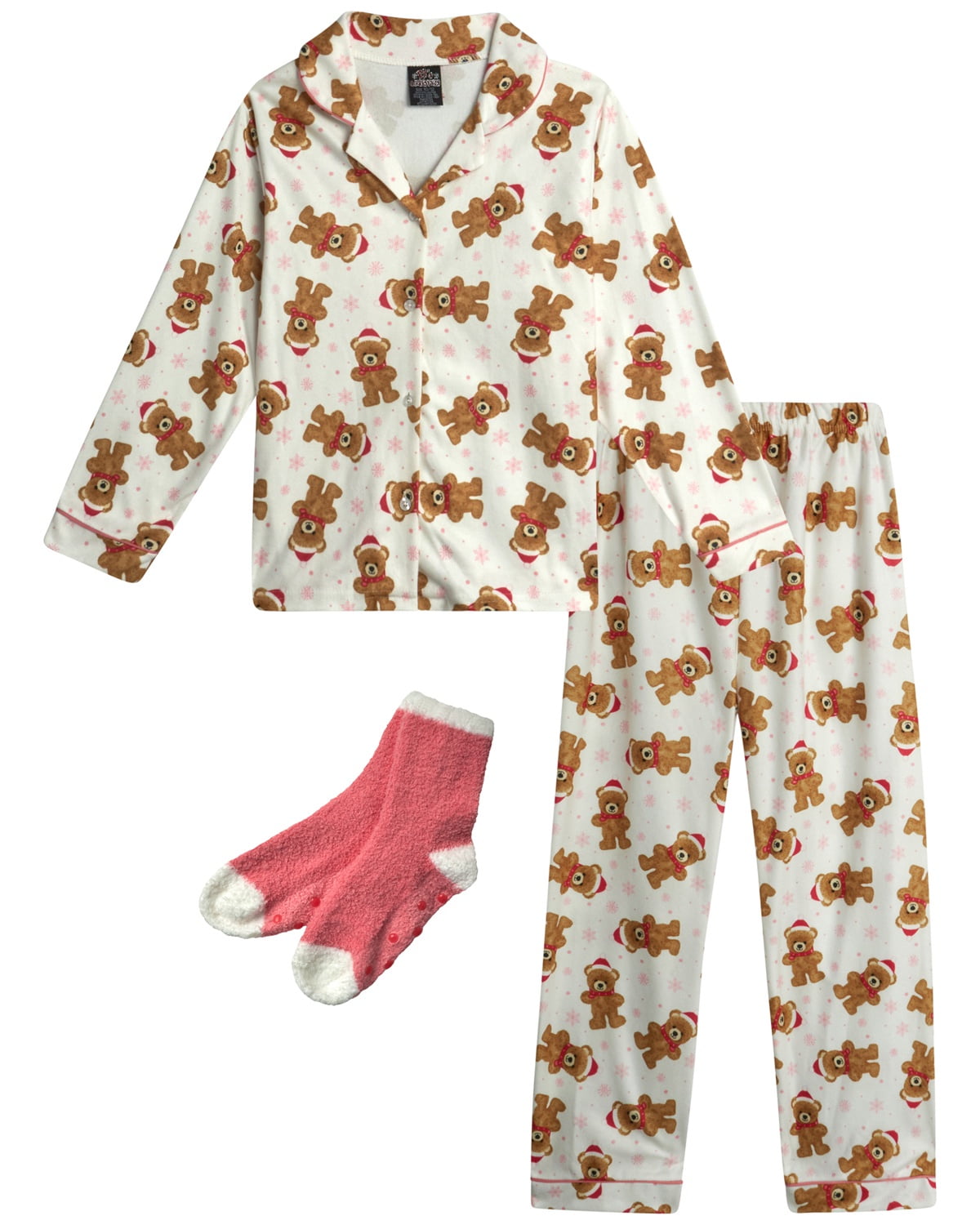 PJ's & Presents Girls' Christmas Pajamas - 2-Piece Flannel Christmas ...