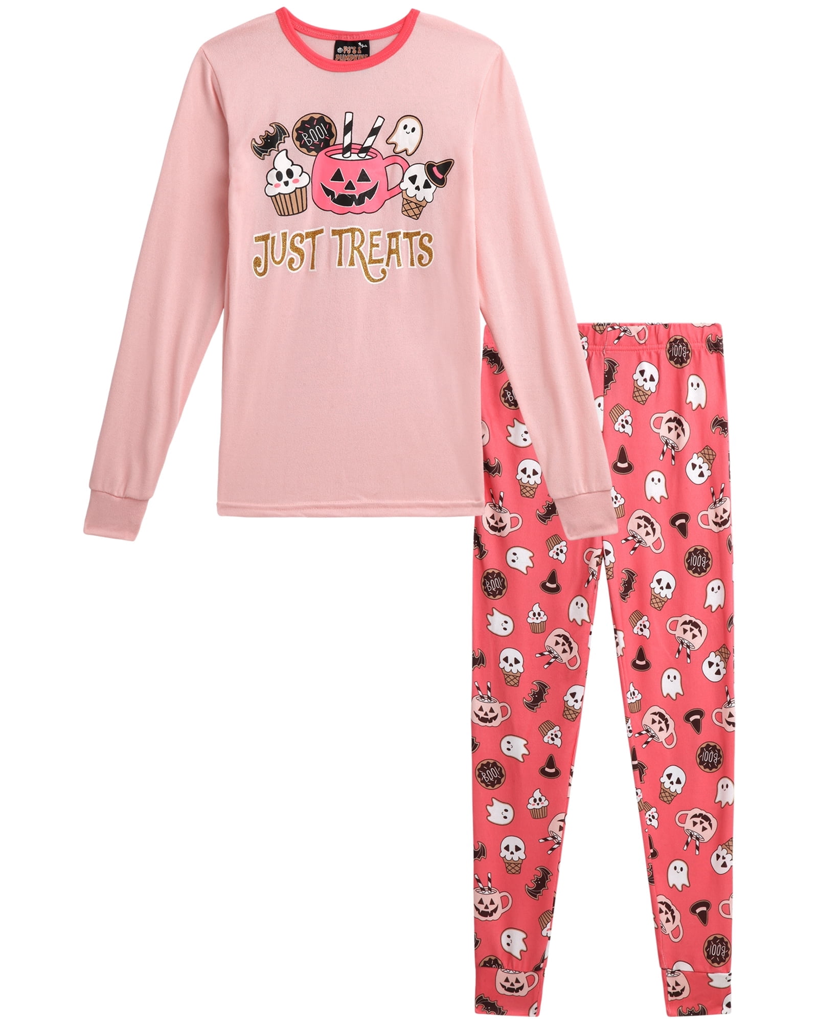 PJ’s & Pumpkins Girls Pajamas - 2 Piece Long Sleeve Halloween Pajamas ...