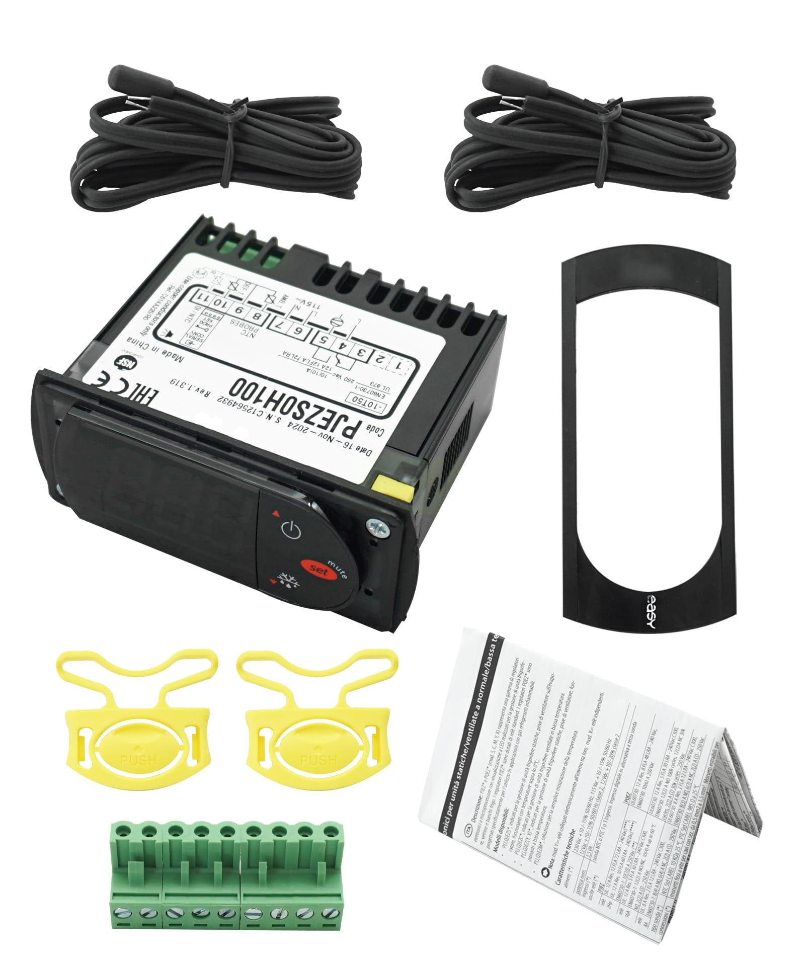 PJEZS0H100 Digital Thermostat Controller with Temperature Sensor Probe ...
