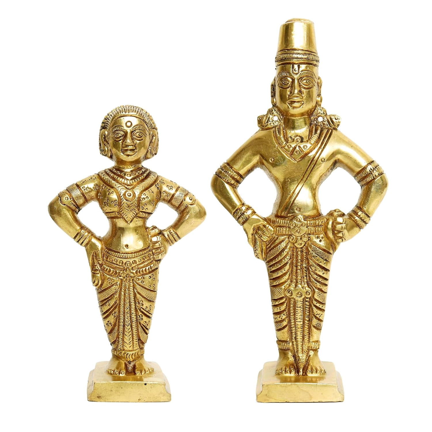 PJHandicrafts Brass Statue of Lord Vitthal Rukmani Panduranga and ...