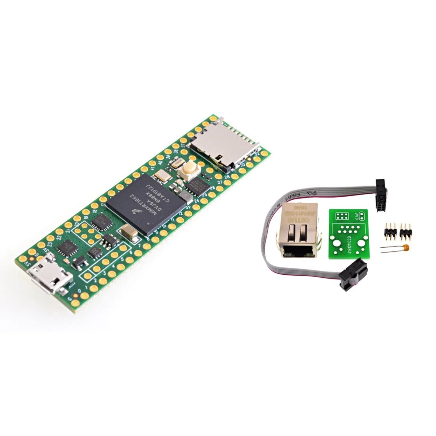 PJRC Teensy 4.1 ARM Cortex-M7 Microcontroller + Ethernet Kit - Walmart.com