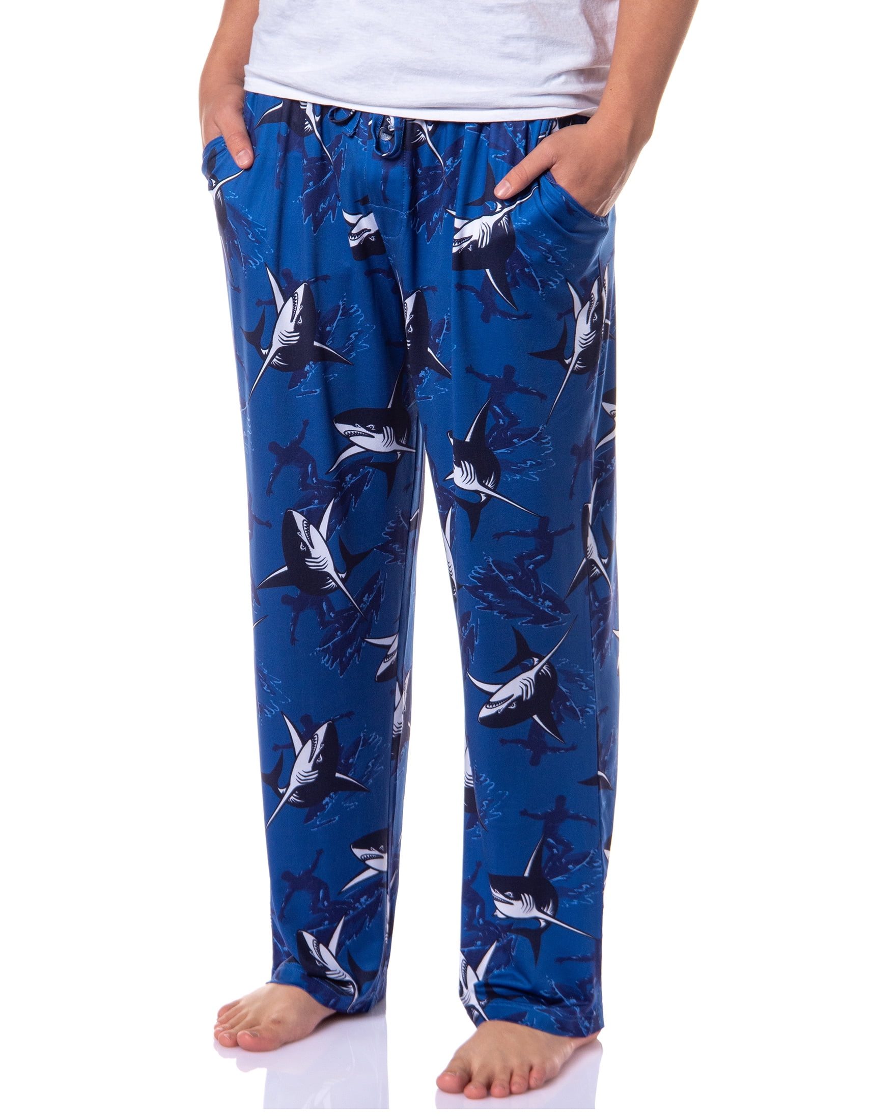 PJammy Men's Great White Shark Attack Surfer All-Over Print Sleep ...