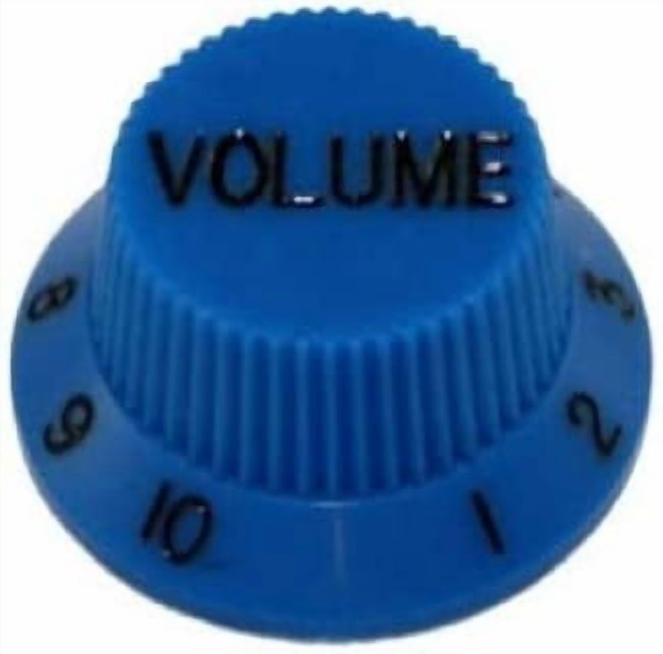 Allparts PK-0154 Set of 2 Plastic Volume Knobs for Stratocaster, Blue ...