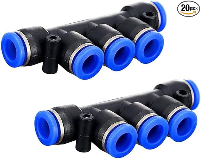 PK-8(8mm) OD Quick Release Connectors Manifold，Inline Manifold Union ...
