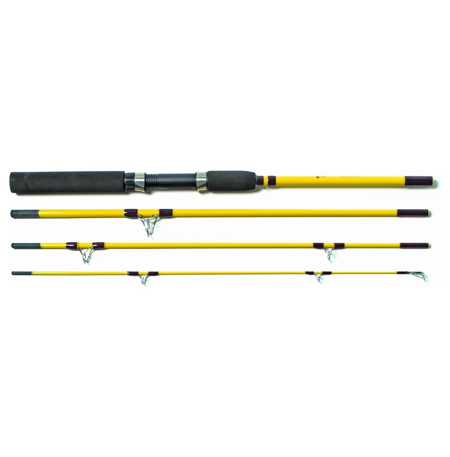 PK200-6'6 Spinning Rod - 4 Piece Medium Power Fishing Rod, 1/8-1/2 oz ...