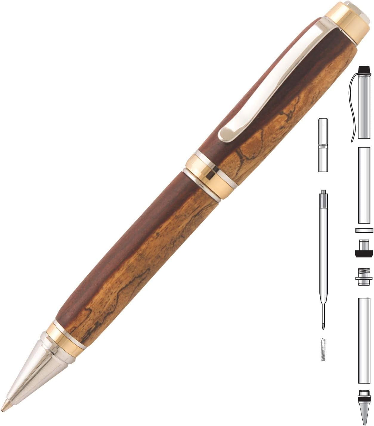 PKBIGTTB Big Ben Cigar Pen Kit Woodturning Project (10, Gold & Chrome ...