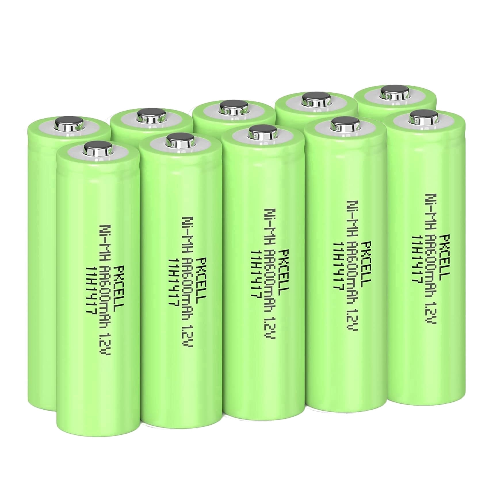 PKCELL AA Rechargeable Batteries, 600mAh 1.2V NiMH Double A Battery for ...