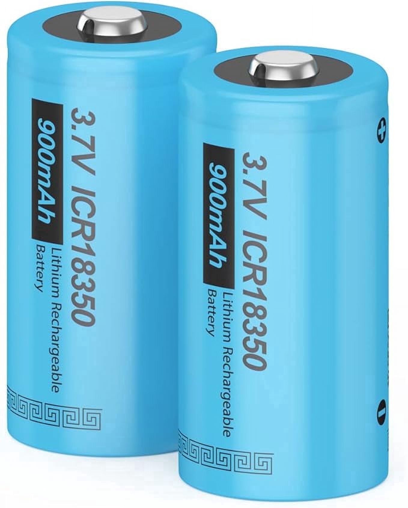 PKCELL 2Pack ICR18350 3.7V 900mAh Li-ion Rechargeable Battery - Walmart.com