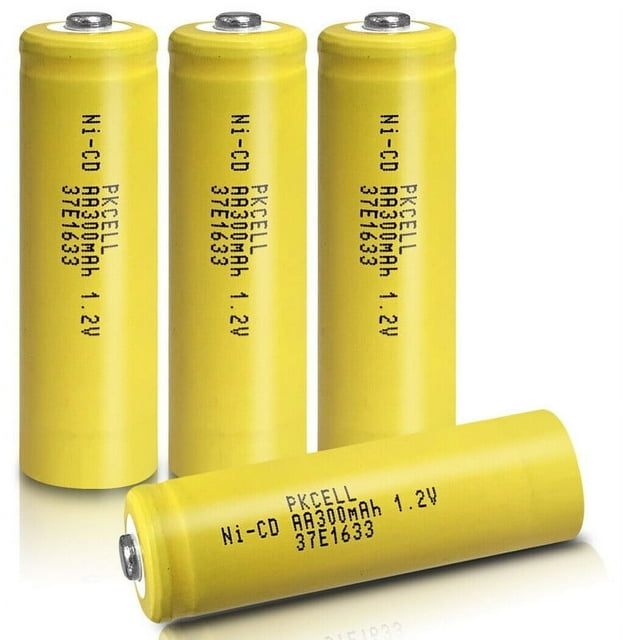 PKCELL AA NiCd 1.2V Rechargeable Batteries, 300mAh, for Garden Solar ...