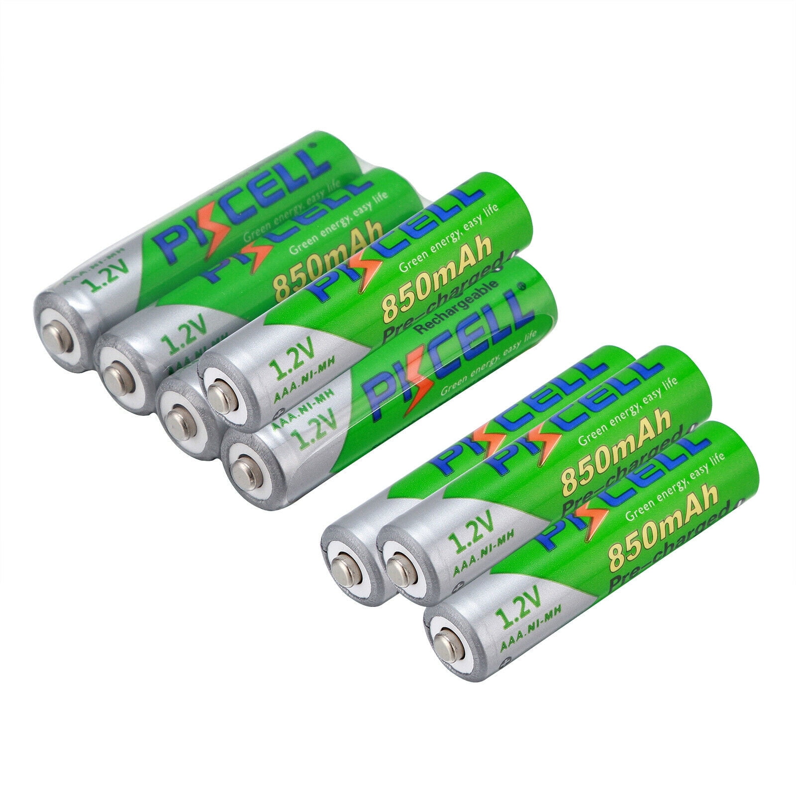 PKCELL 8x AAA 1.2V 850mAh Ni-MH Rechargeable Fast Charging Batteries ...