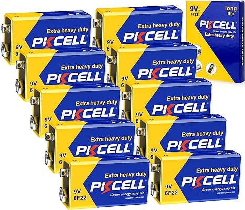 PKCELL 9V Battery, Long Lasting 9V Batteries, 24 Pack - Walmart.com