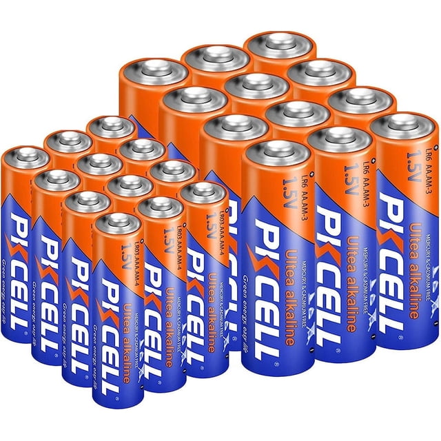 PKCELL Good Value Pack of 24 AA & AAA Alkaline Batteries, Long-Lasting ...
