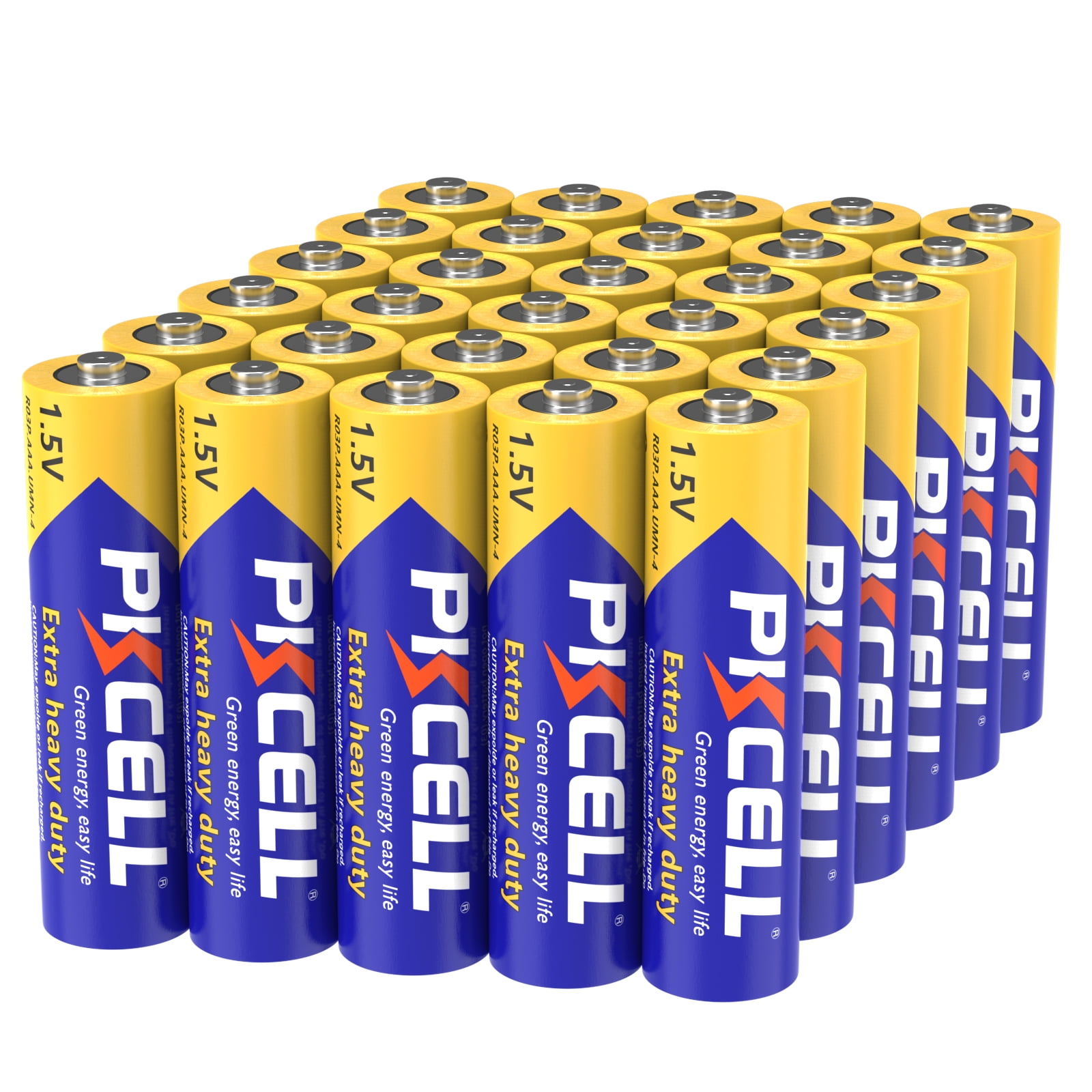 PKCELL AAA Batteries 32 Pack, 1.5V Heavy Duty Triple A Battery for Home ...