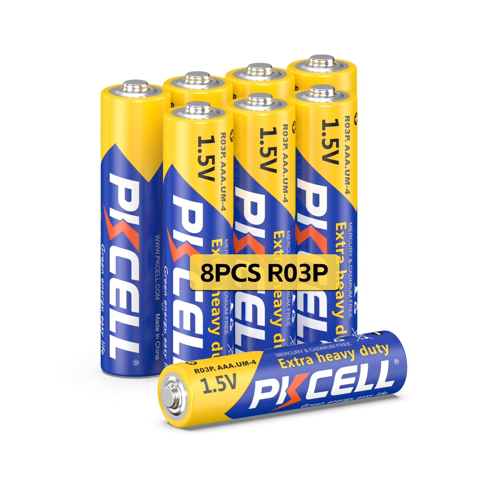 PKCELL AAA Batteries (8 Pack), Triple A 1.5V Batteries - Walmart.com
