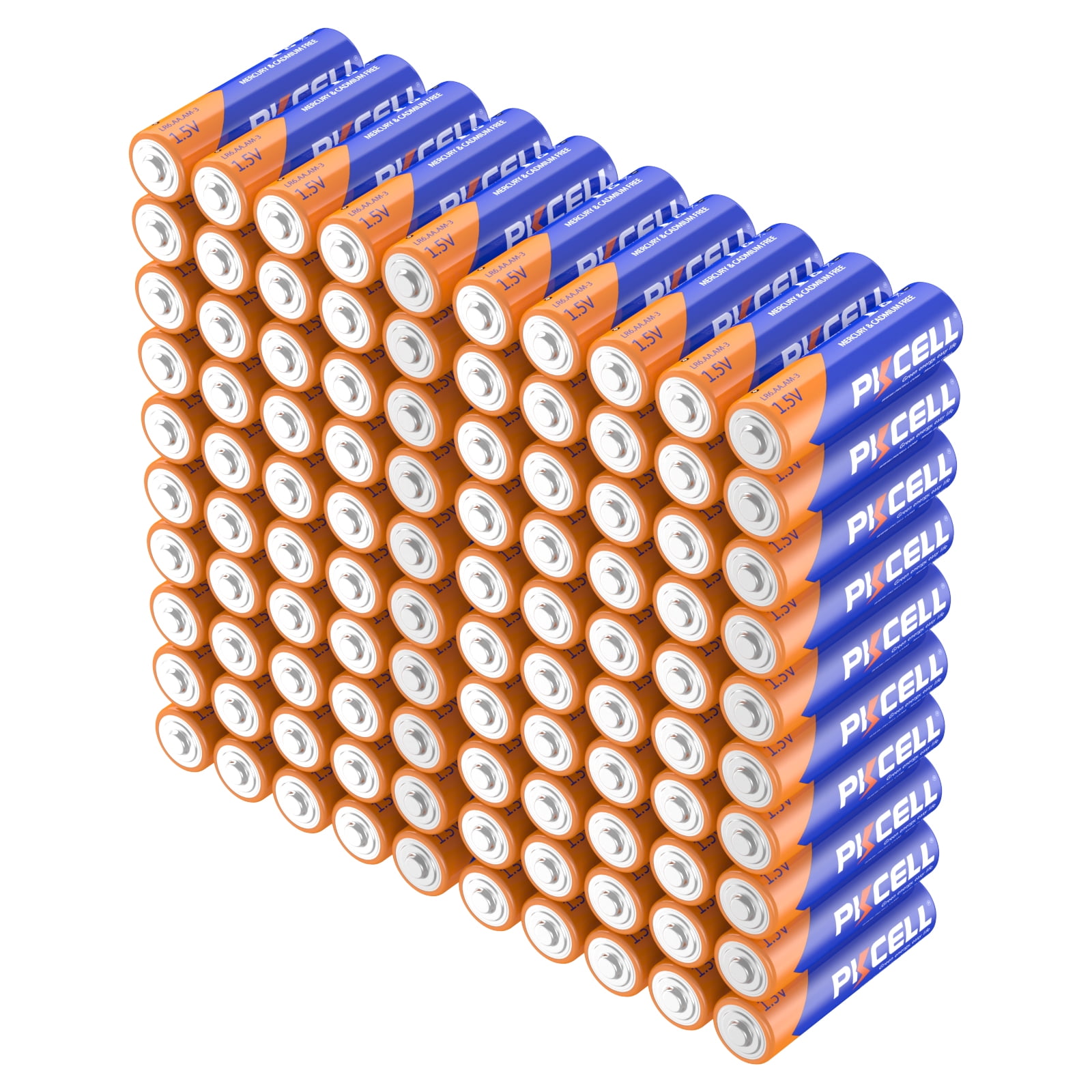 PKCELL AAA LR03 1.5V Alkaline Battery, 100PCS MN2400 LR3 E92 AM4 ...