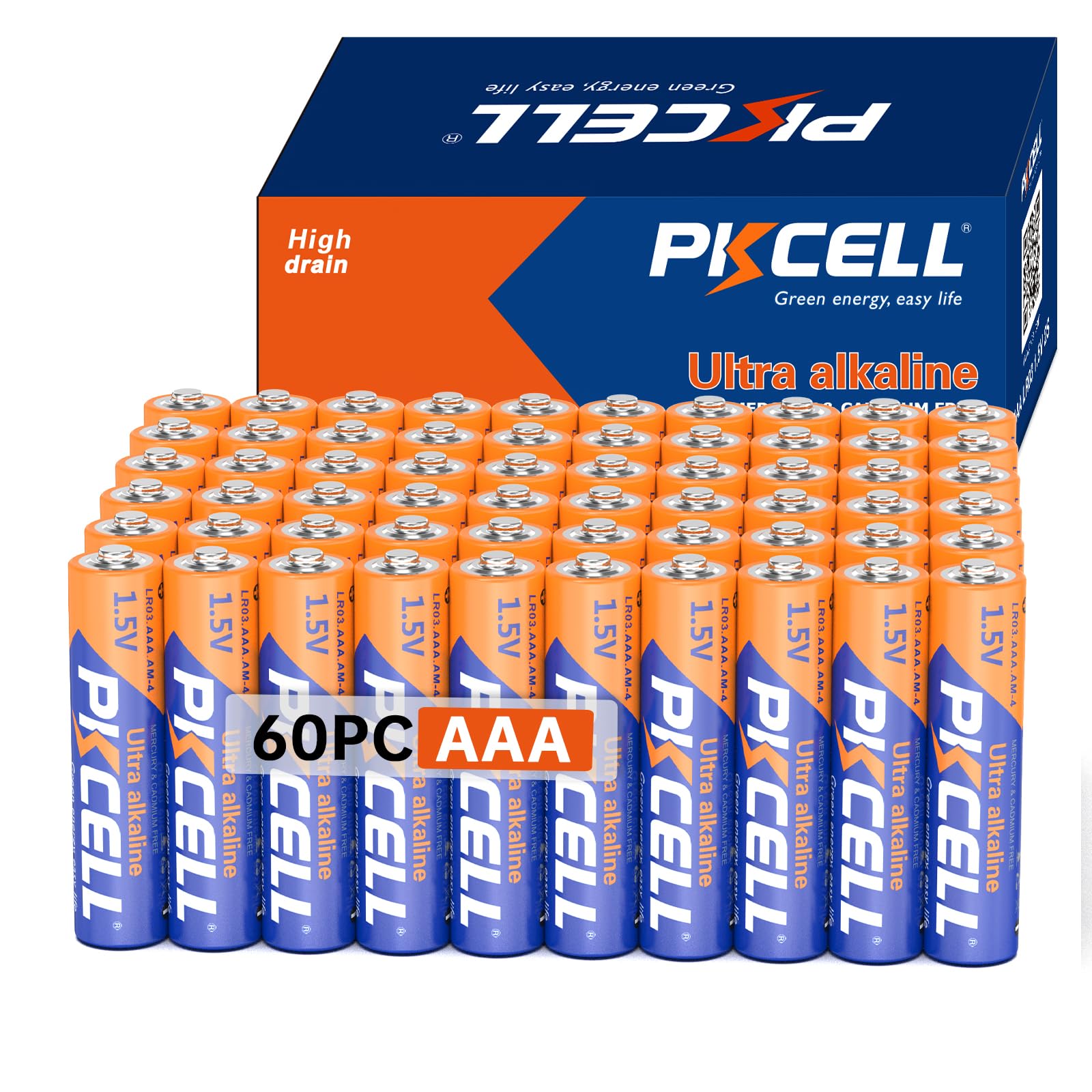 PKCELL AAA LR03 Batteries, 1.5V Triple A Alkaline Battery AAA Batteries ...