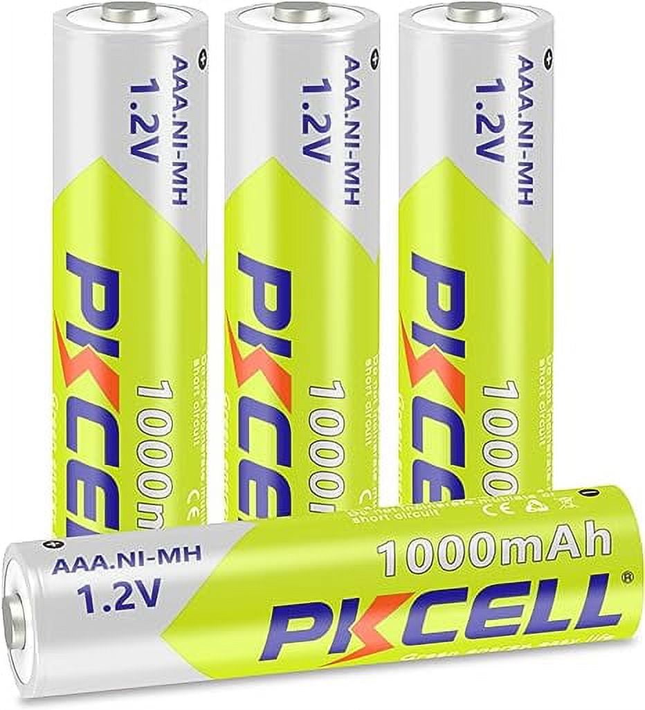 PKCELL AAA Rechargeables NIMH 1.2V 1000mAh Batteries 4PCS - Walmart.com