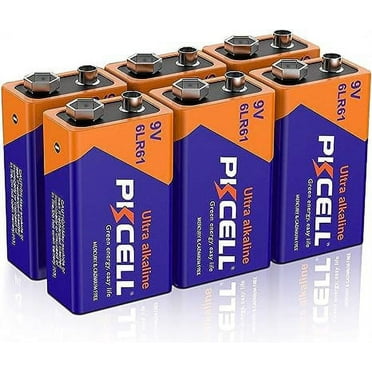 Hixon 9V 4-Pack Rechargeable Li-Ion Batteries, 850mAh, with Multi ...