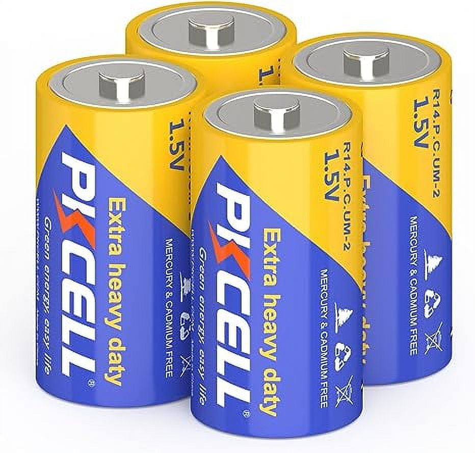 PKCELL C Battery, Long Lasting C Batteries, 4 Pack - Walmart.com