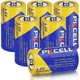 PKCELL C Size Battery, 6PCS Carbon Zinc R14P 1.5V Gas Meter Flashligh ...
