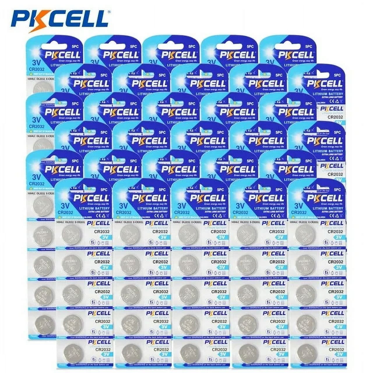 PKCELL CR2032 3V Lithium Battery CR 2032 Button Coin Cell (150-Pack) - Walmart.com