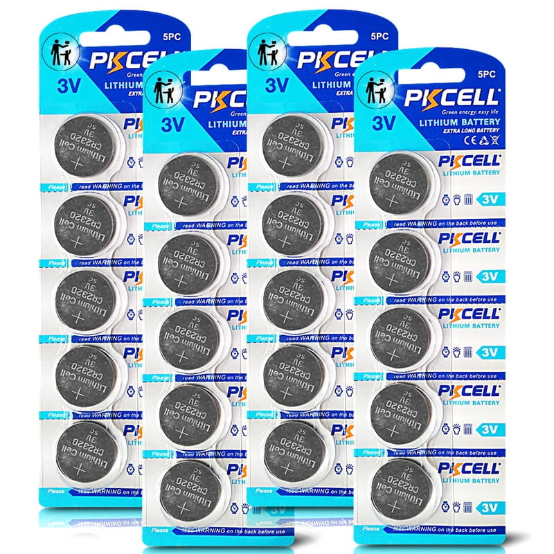 PKCELL CR2320 Batteries - 3V Lithium Coin Cell 2320 Battery (20 Count ...