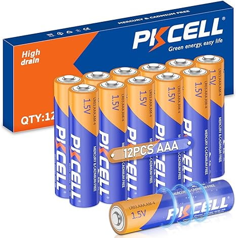 PKCELL High Energy AAA Batteries (12 Pack), Triple A Batteries ...