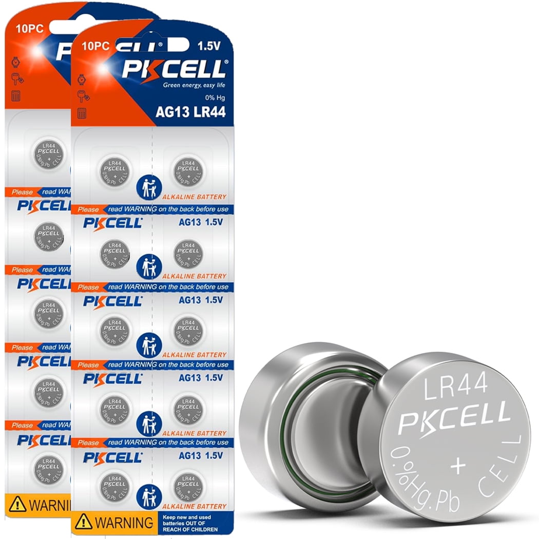 PKCELL LR44 Button Cell 1.5V Alkaline Battery AG13 A76 357 Watch Toy Calculator 20 PCS - Walmart.com