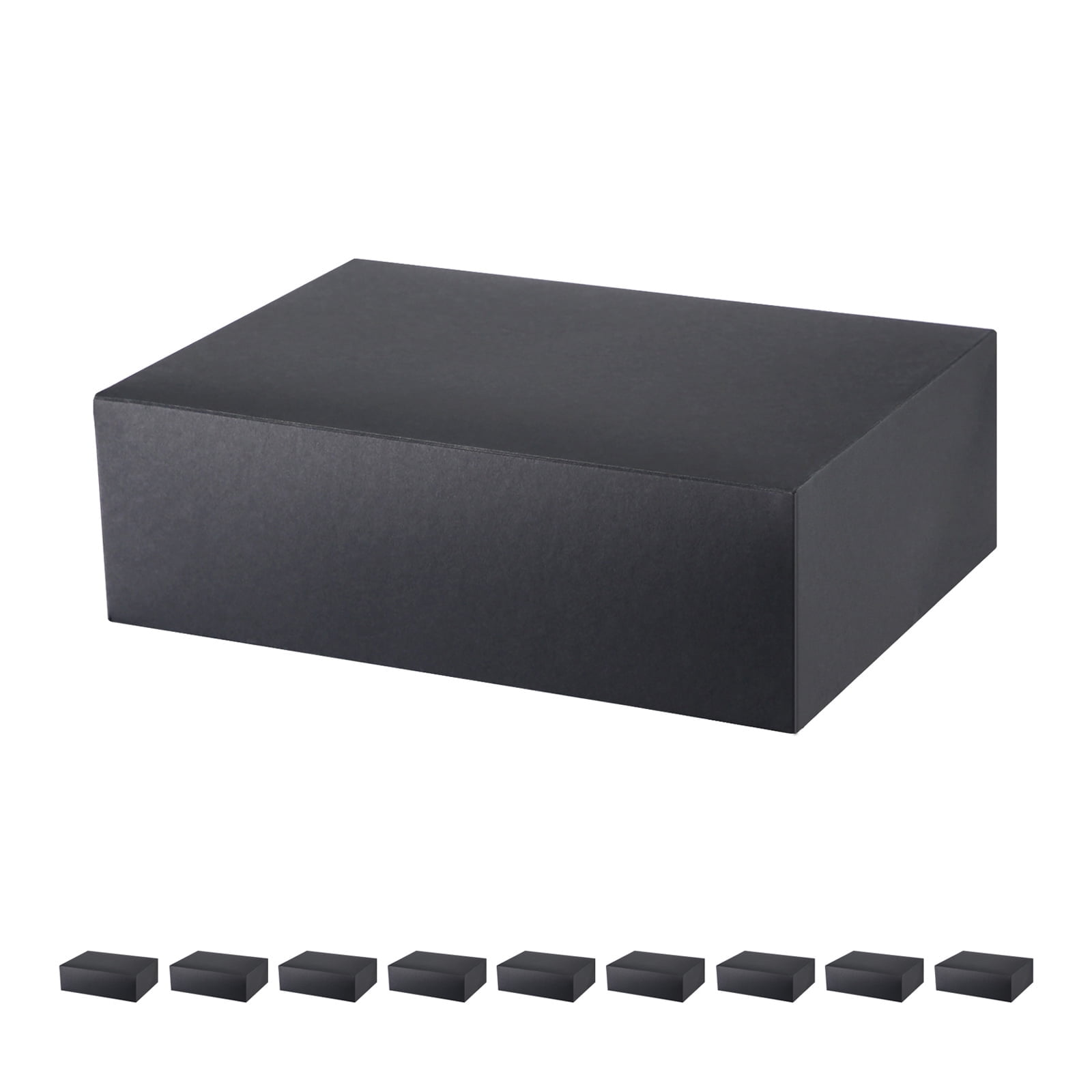 PKGSMART Gift Boxes with Lids, 9.5x6.5x3 in, Black, 10ct - Walmart.com