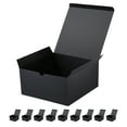 PKSMART 8x8x4 in Square Gift Boxes with Lids, Black, Bulk Pack of 10 ...