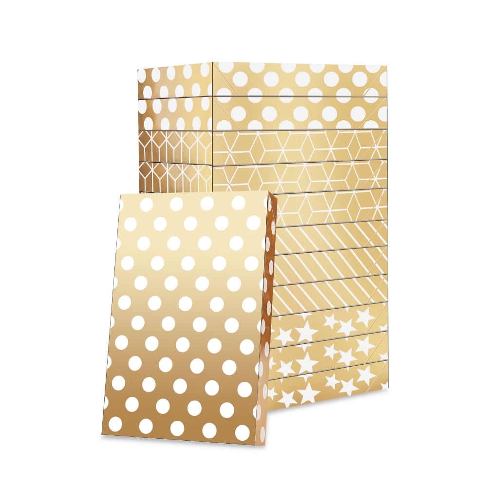 PKGSMART 12 Pcs Christmas Gift Boxes for clothes, Large Gold Gift Boxes ...