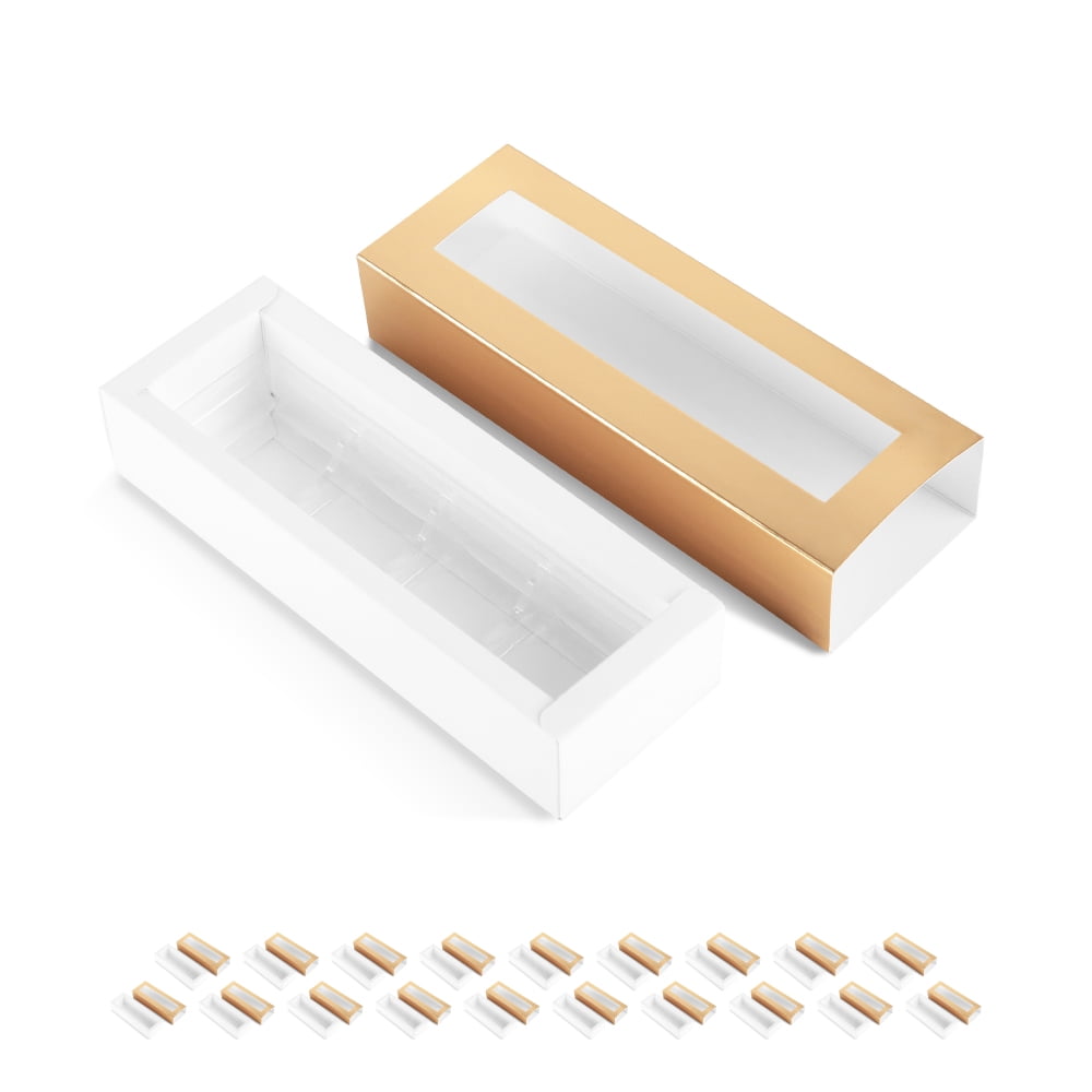 PKGSMART 20 Truffle Boxes, Chocolate Boxes, Gold Candy Box Packaging ...