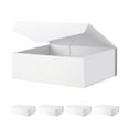 PKGSMART 5 Large White Gift Boxes, Magnetic Gift Boxes with Lids for ...