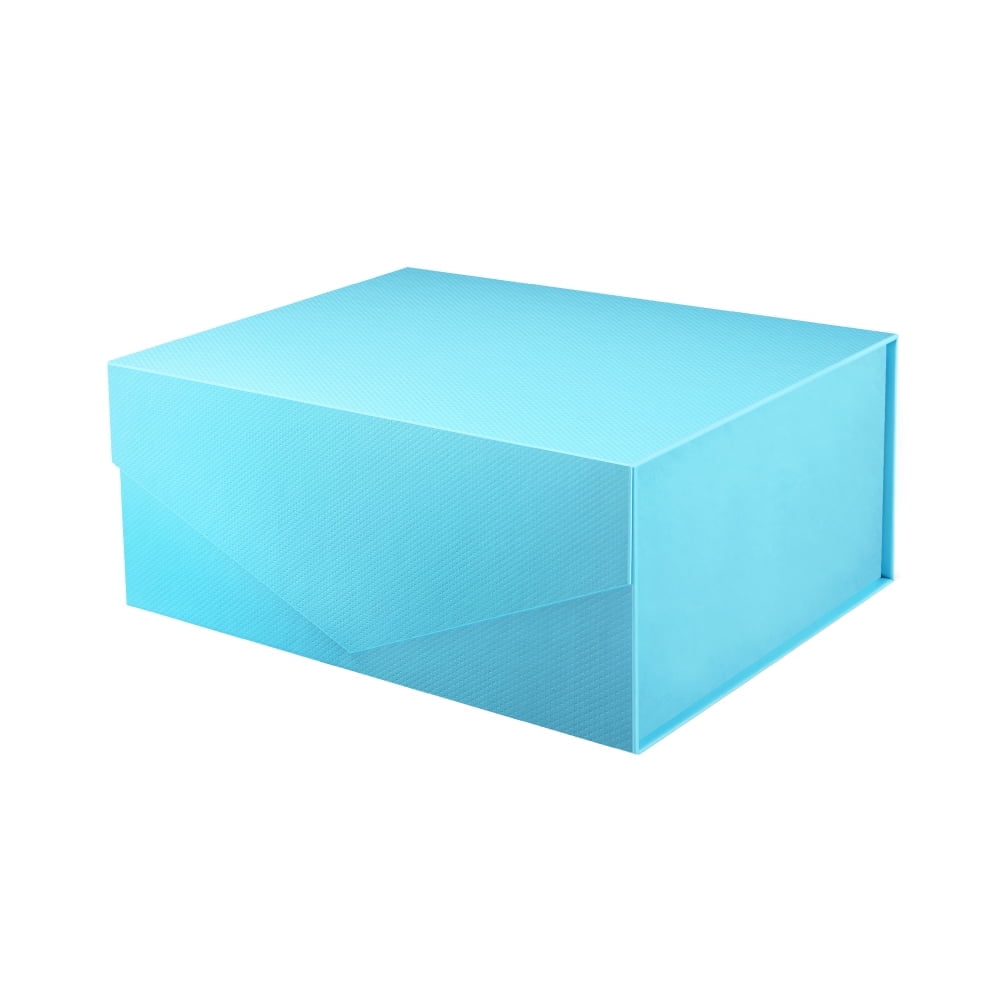 PKGSMART Blue Small Gift Box with Magnetic Lid, 9x6.5x3.8 inches(Matte ...