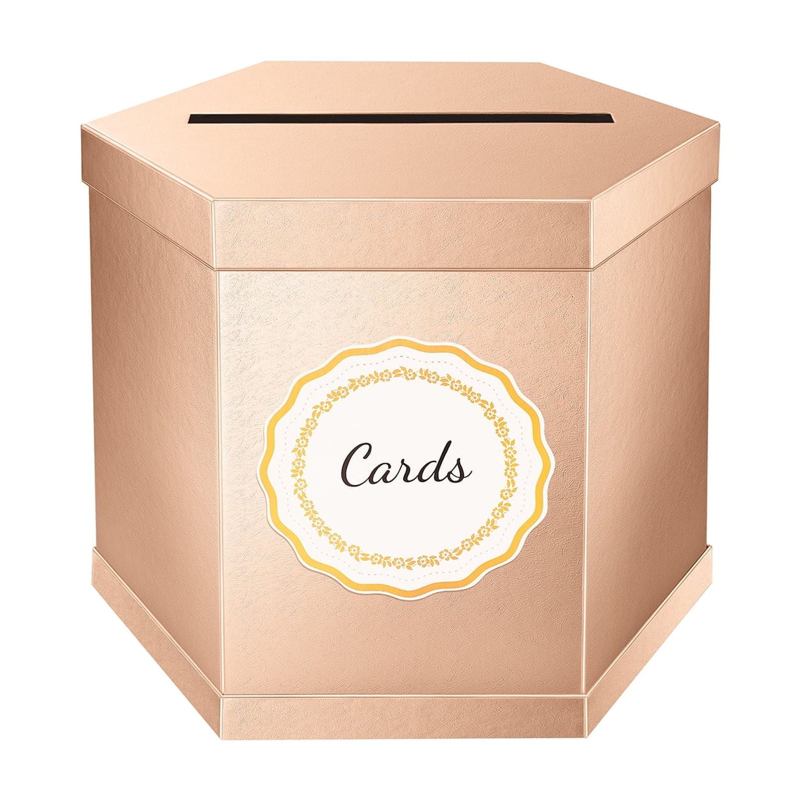 PKGSMART Card Box, 12x10x10 inch, Rose Gold Card Receiving Box, Card ...