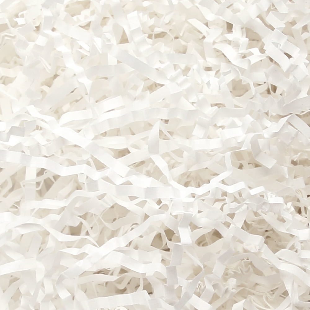 PKGSMART Crinkle Cut Paper Shred Filler, 1/2lb White Shredded Paper for ...