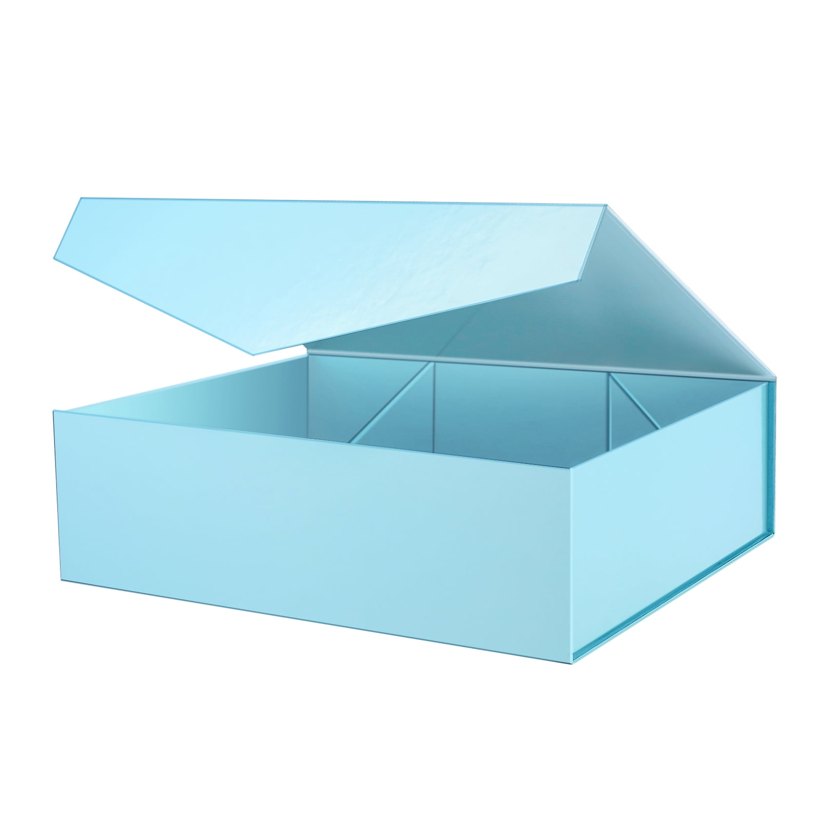 PKGSMART Extra Large Gift Box with Lid, 16.3x14.2x5 inches, Light Blue ...