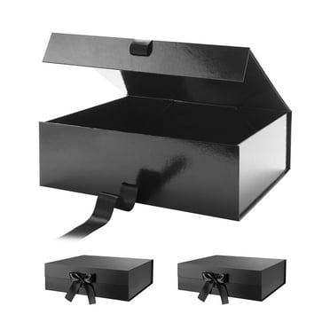12Pack Black Gift Boxes with Lids, 12×9.8×3.1 Inch Groomsmen - Walmart.com